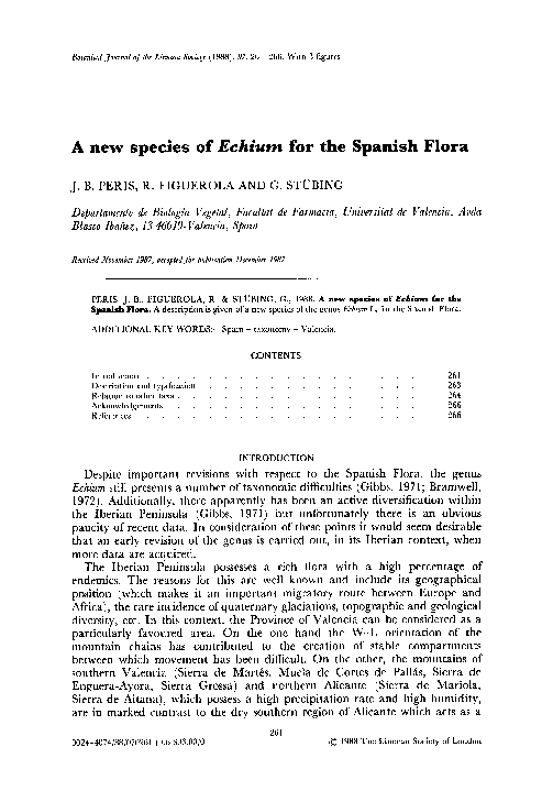 (PDF) A new species of Echium for the Spanish Flora