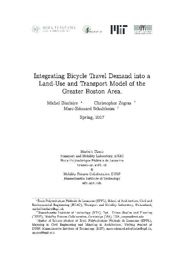 (PDF) Integrating Bicycle Travel Demand into a Land-Use and Transport Model of the Greater ...