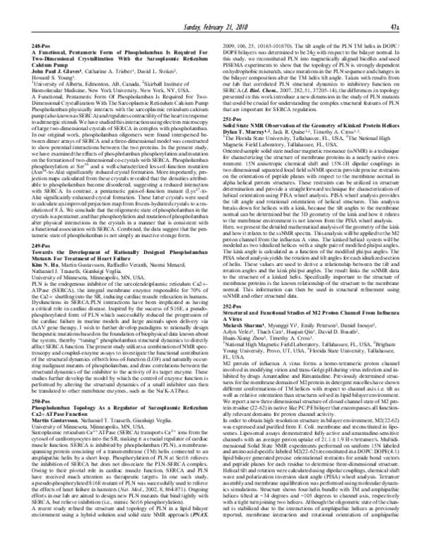 (PDF) Structural and Functional Studies of M2 Proton Channel from ...
