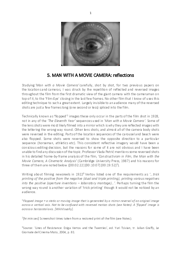 (PDF) MAN WITH A MOVIE CAMERA: reflections | Richard Bossons - Academia.edu