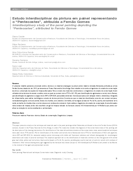 (PDF) Interdisciplinary study of the panel painting depicting the ...