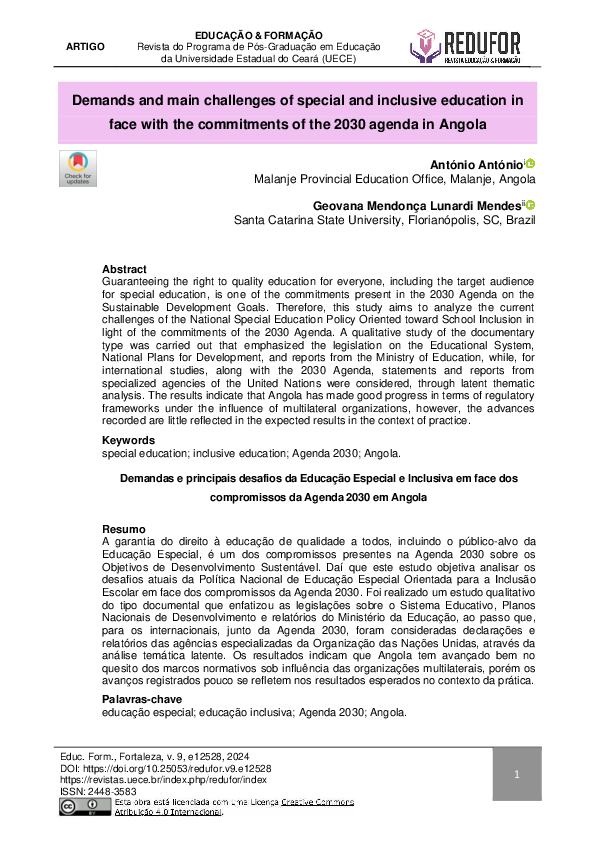 (PDF) Demands and main challenges of special and inclusive education in ...