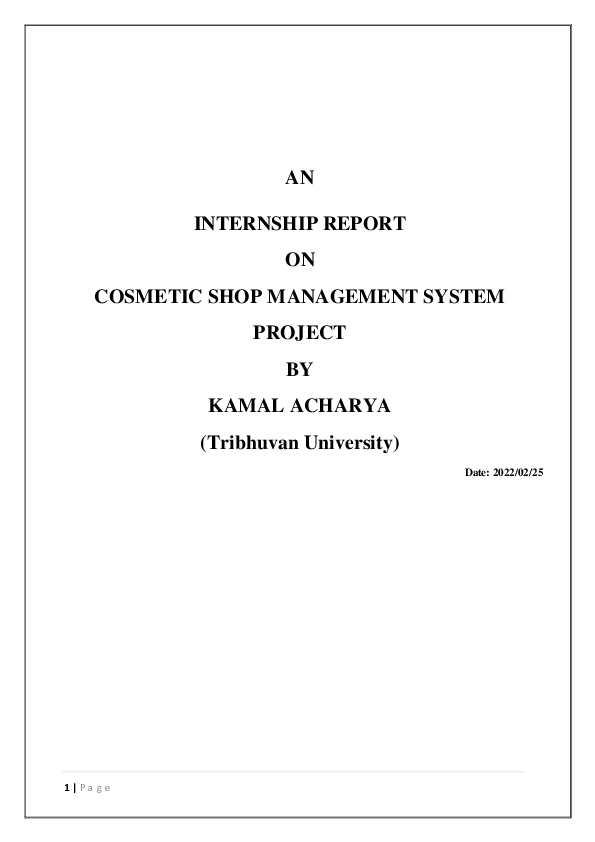 (PDF) Cosmetic shop management system project report