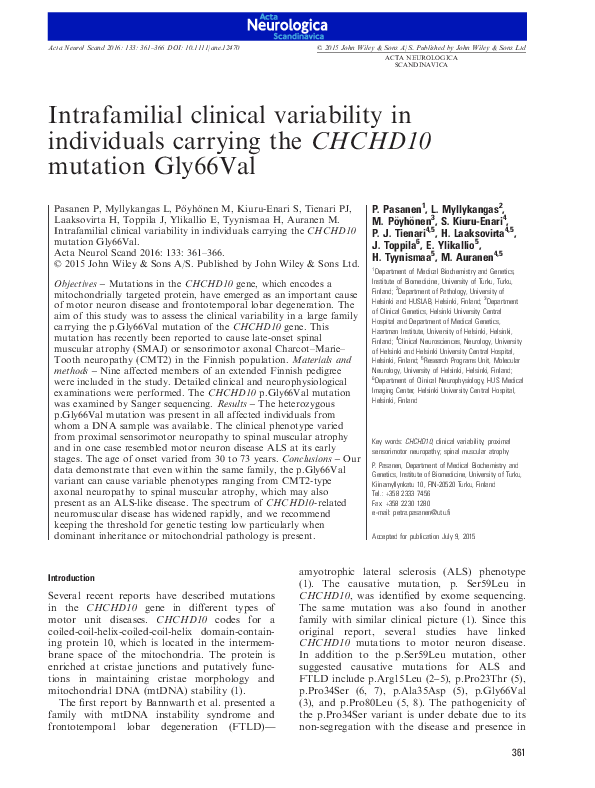 (PDF) Intrafamilial clinical variability in individuals carrying ...