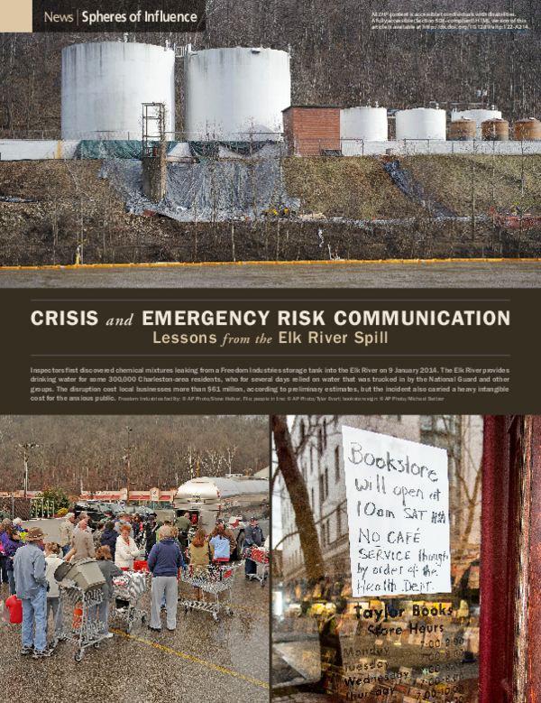 (PDF) Crisis and Emergency Risk Communication: Lessons from the Elk ...