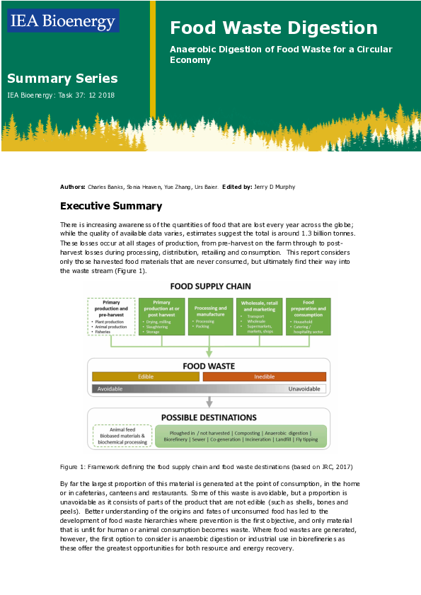 (PDF) Food waste digestion: anaerobic digestion of food waste for a ...