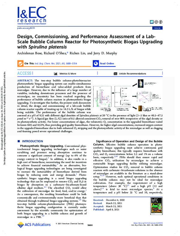 (PDF) Design, Commissioning, and Performance Assessment of a Lab-Scale ...
