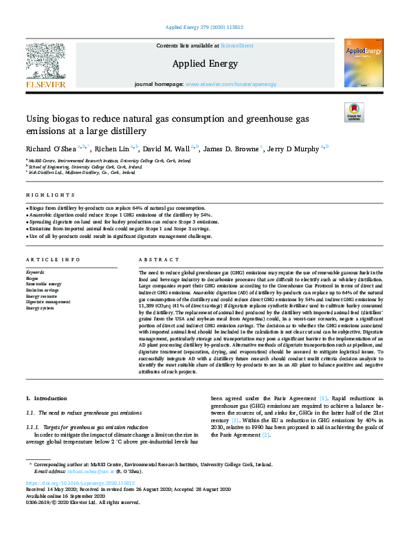 (PDF) Using biogas to reduce natural gas consumption and greenhouse gas ...