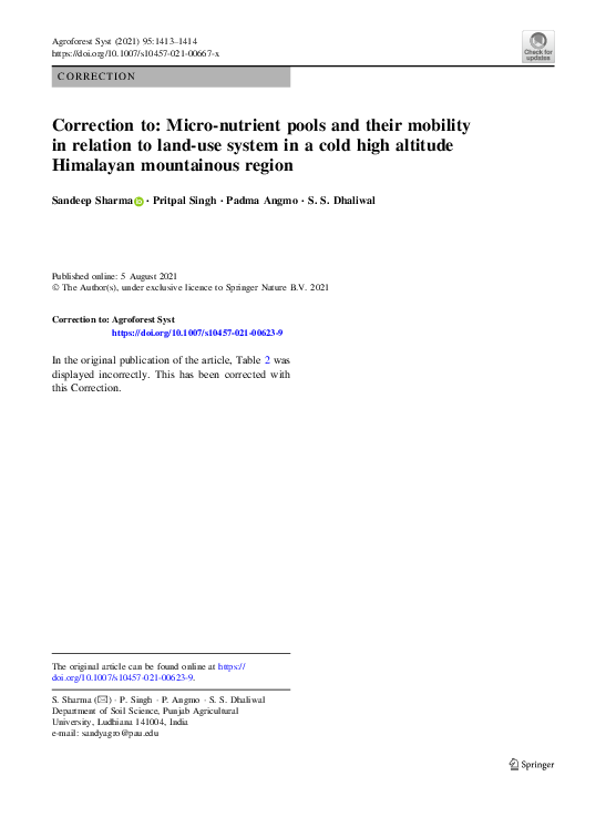 (PDF) Correction to: Micro-nutrient pools and their mobility in ...