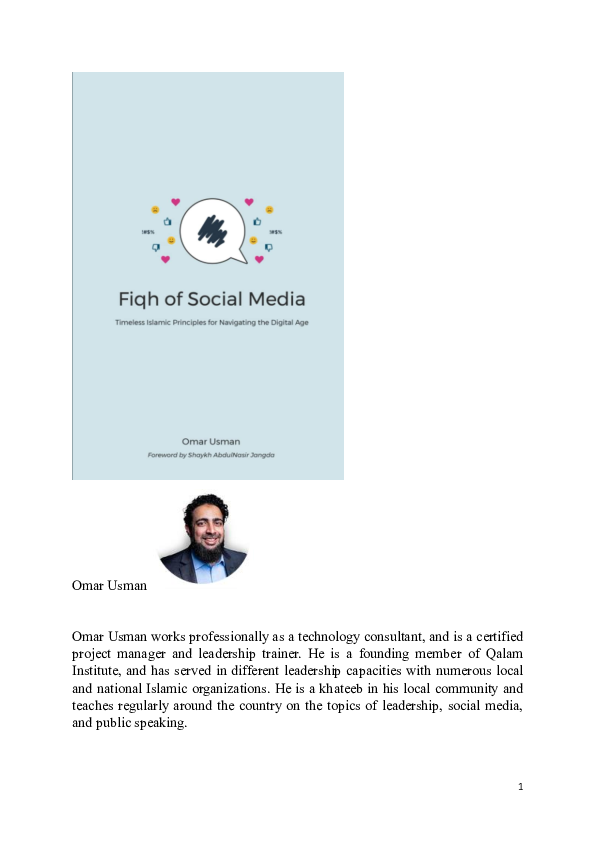 (PDF) Omar Usman _ Fiqh of Social Media
