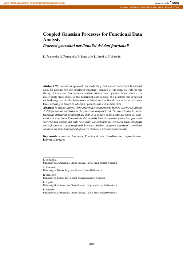 (PDF) Coupled Gaussian Processes for Functional Data Analysis