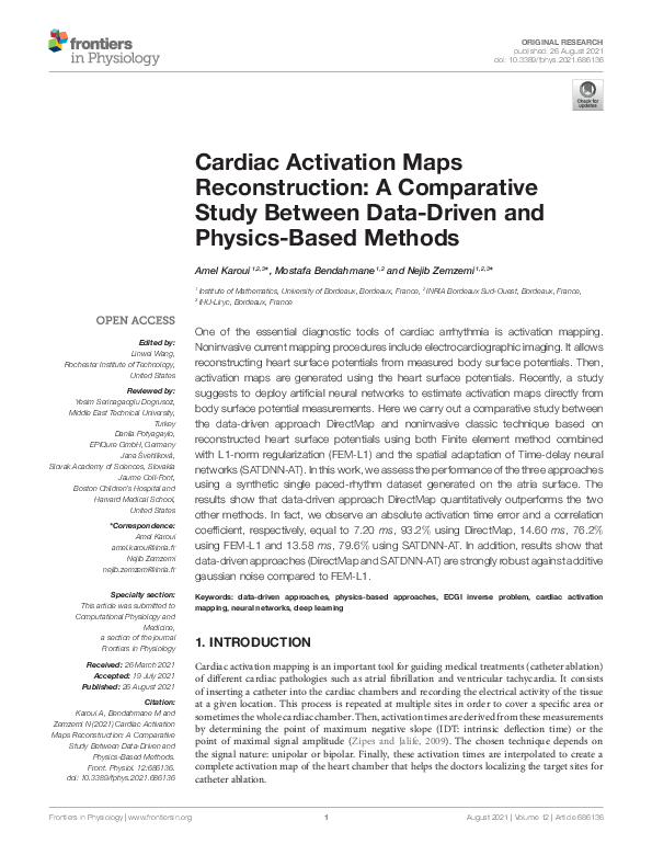 (PDF) Cardiac Activation Maps Reconstruction: A Comparative Study ...