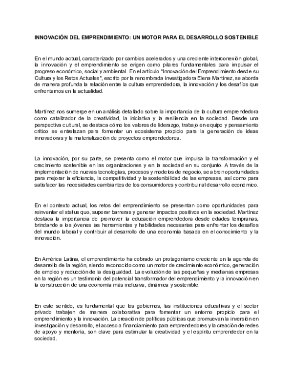 (PDF) INNOVACIÓN DEL EMPRENDIMIENTO: UN MOTOR PARA EL DESARROLLO SOSTENIBLE