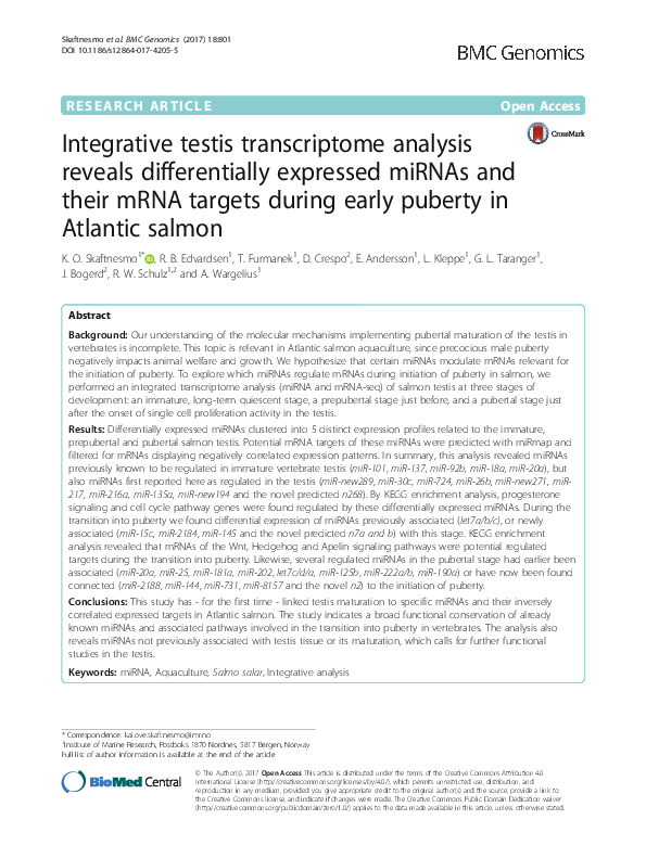 (PDF) Integrative testis transcriptome analysis reveals differentially ...
