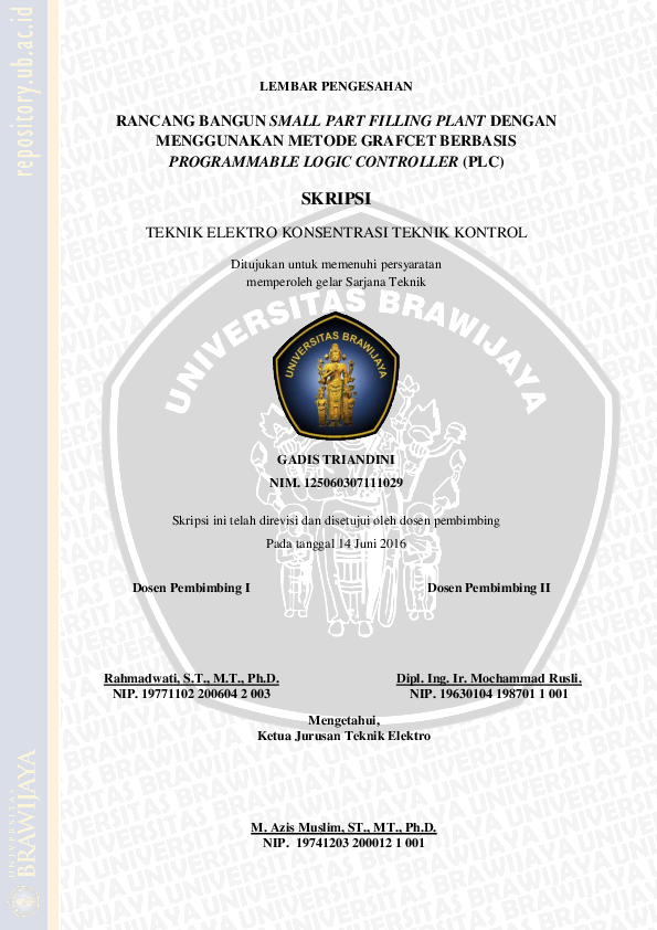 (PDF) Rancang Bangun Small Part Filling Plant Dengan Menggunakan Metode Grafcet Berbasis ...