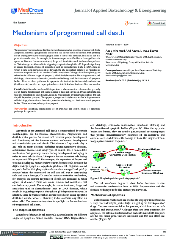 (PDF) Mechanisms of programmed cell death