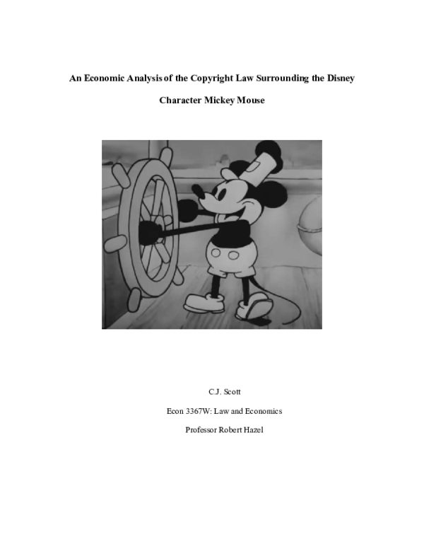 (PDF) An Economic Analysis of the Copyright Law surrounding the Disney ...
