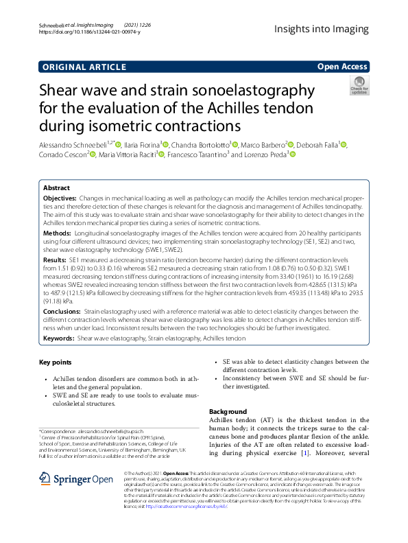 (PDF) Shear wave and strain sonoelastography for the evaluation of the ...