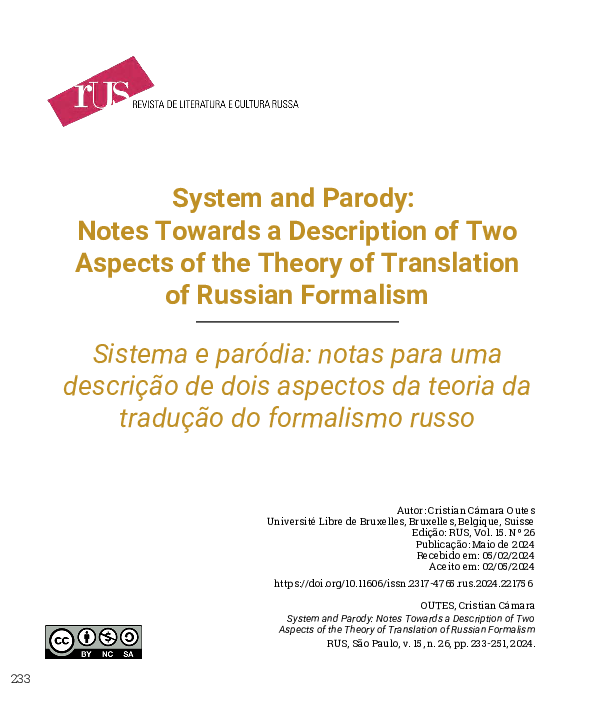 (PDF) System and Parody: Notes Towards a Description of Two Aspects of ...