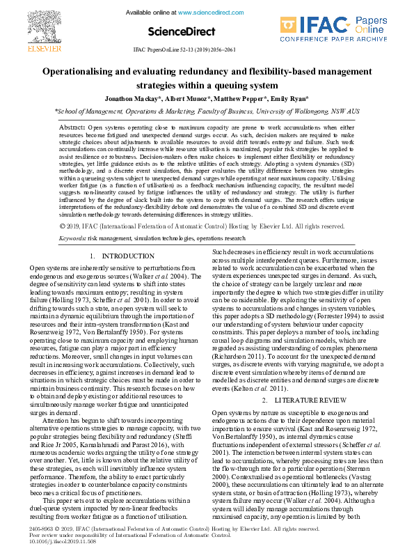 (PDF) Operationalising and evaluating redundancy and flexibility-based ...