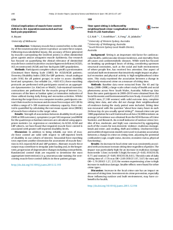 (PDF) Time spent sitting is influenced by neighbourhood crime ...
