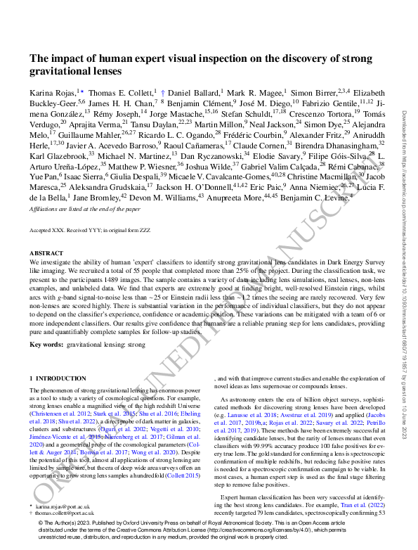 (PDF) The impact of human expert visual inspection on the discovery of ...