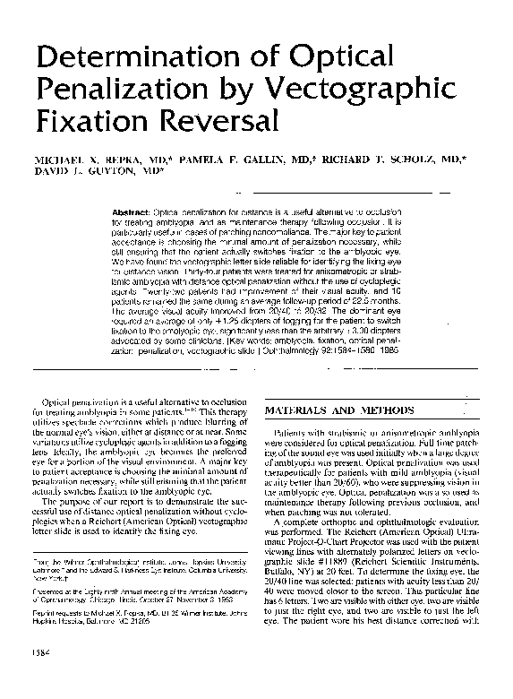 (PDF) Determination of Optical Penalization by Vectographic Fixation ...