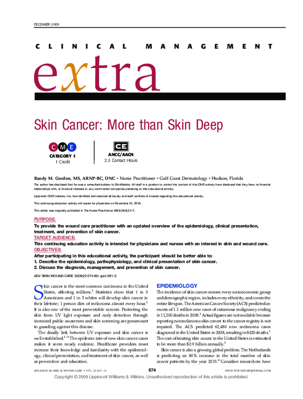 (PDF) Skin Cancer