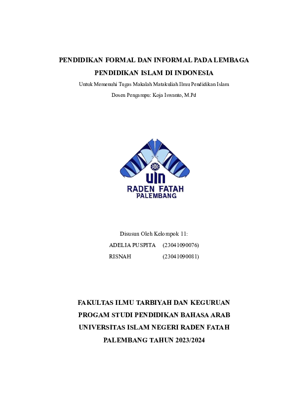(PDF) Pendidikan Formal dan Informal