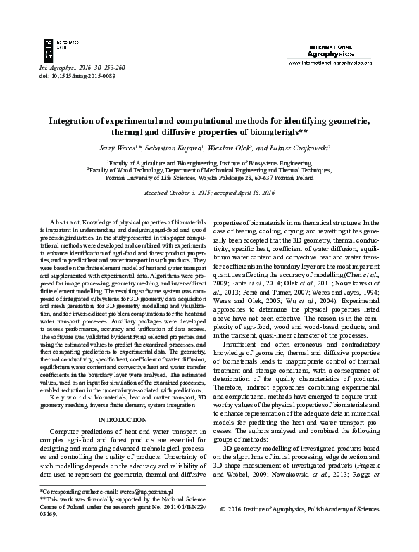 (PDF) Integration of experimental and computational methods for ...