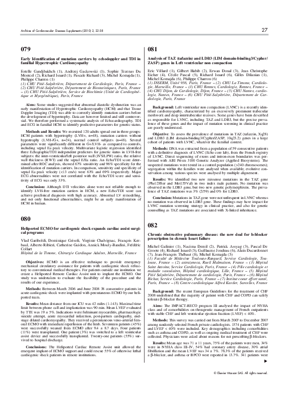 (PDF) 079 Early Identification of mutation carriers by echodoppler and ...