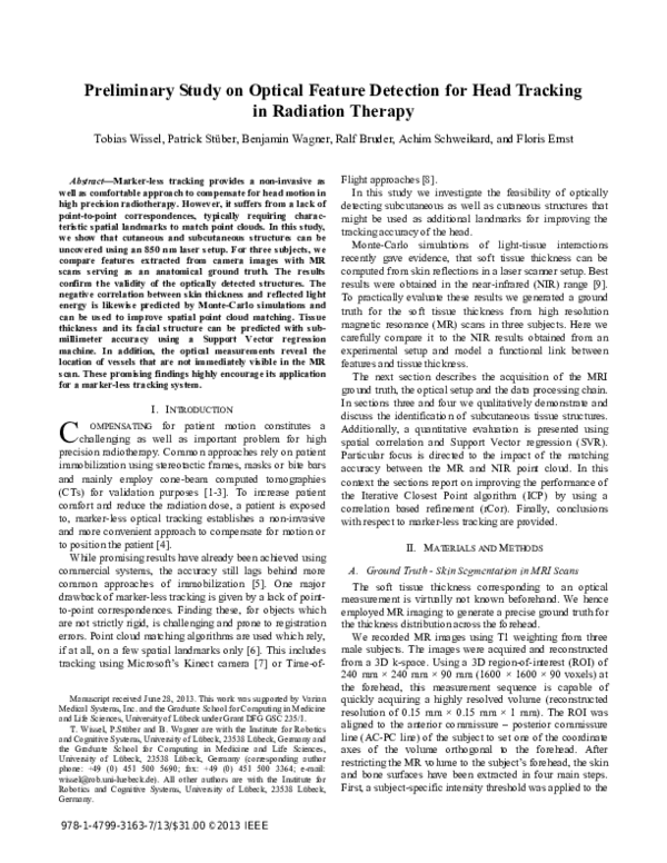 (PDF) Preliminary study on optical feature detection for head tracking ...