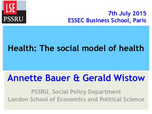(PDF) Health: the social model of health