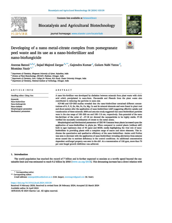(PDF) Developing of a nano metal-citrate complex from pomegranate peel ...