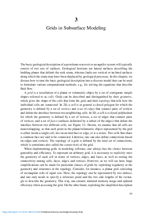 (PDF) Grids in Subsurface Modeling