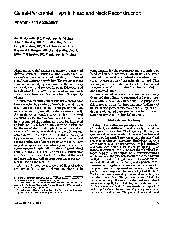 (PDF) Galeal-pericranial flaps in head and neck reconstruction anatomy ...