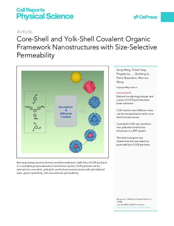 (PDF) Core-Shell and Yolk-Shell Covalent Organic Framework Nanostructures with Size-Selective ...