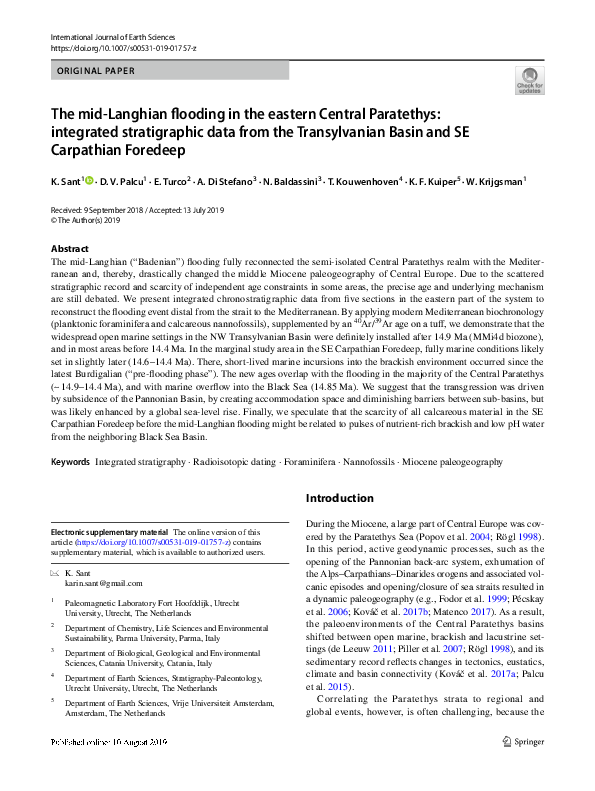 (PDF) The mid-Langhian flooding in the eastern Central Paratethys ...