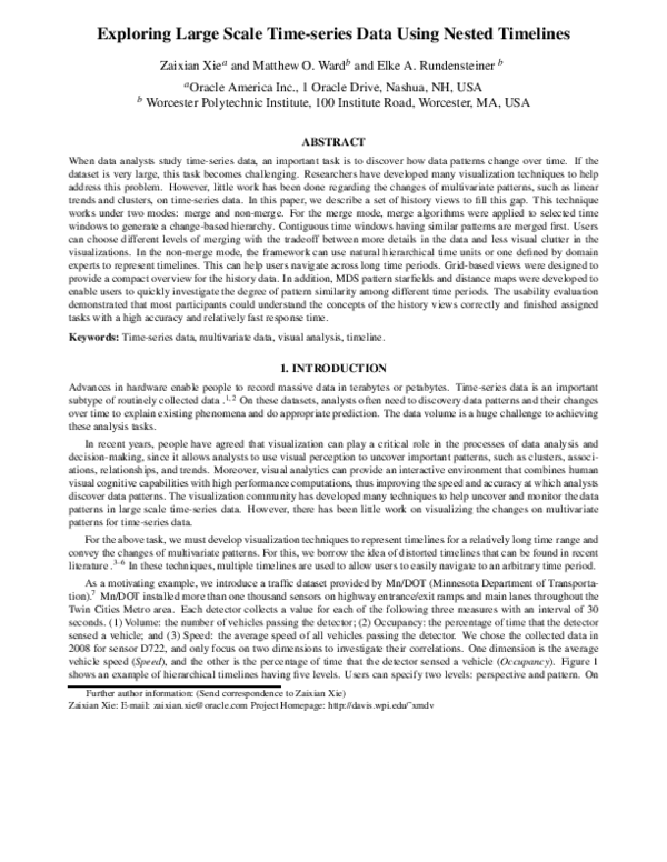 (PDF) Exploring large scale time-series data using nested timelines | Elke Rundensteiner ...