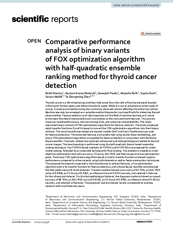 Pdf Comparative Performance Analysis Of Binary Variants Of Fox Optimization Algorithm With