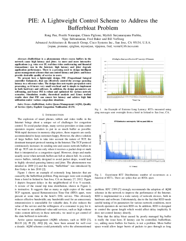 (PDF) Proportional Integral Controller Enhanced (PIE): A Lightweight Control Scheme to Address ...