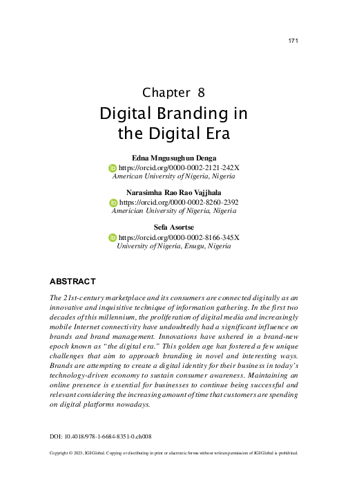 (PDF) Digital Branding in the Digital Era