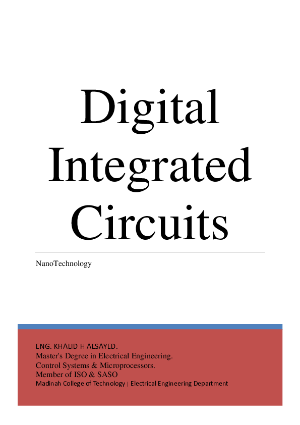 (PDF) Digital Integrated Circuits Course Applications