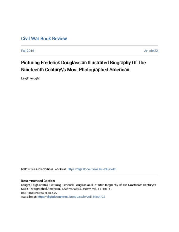(PDF) Picturing Frederick Douglass:an Illustrated Biography Of The ...