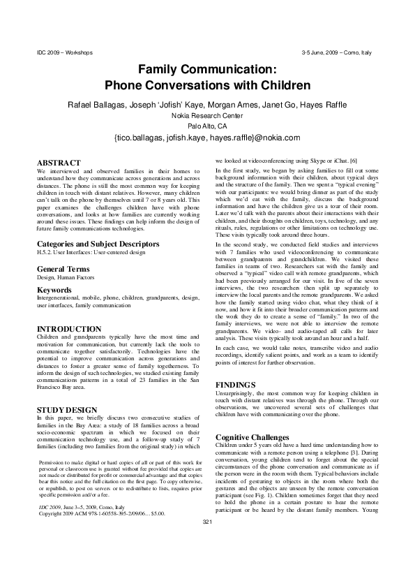 (PDF) Family communication