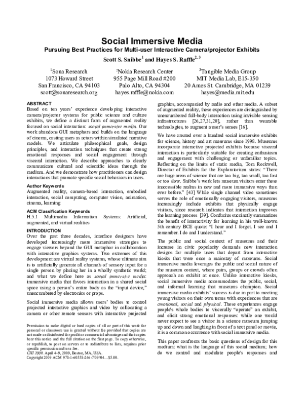(PDF) Social immersive media