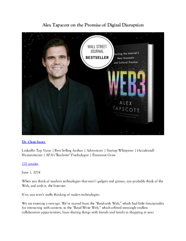 (PDF) Alex Tapscott on the Promise of Digital Disruption