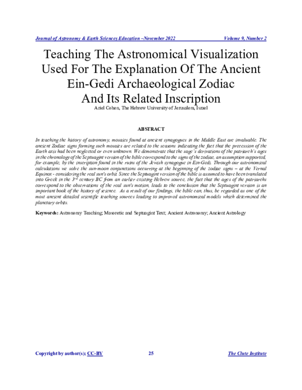 (PDF) Teaching The Astronomical Visualization Used For The Explanation ...
