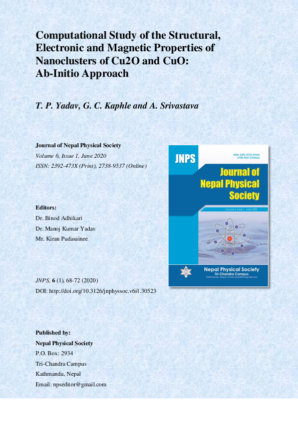 (PDF) Computational Study of the Structural, Electronic and Magnetic Properties of Nanoclusters ...