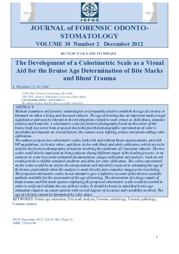 (PDF) The development of a colorimetric scale as a visual aid for the ...